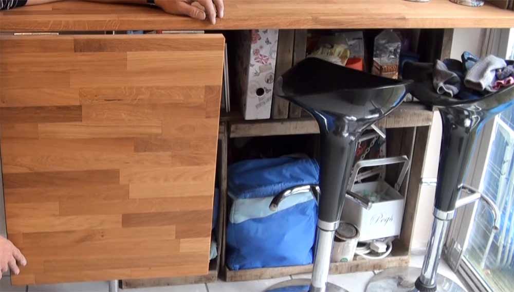 How to Build a DIY Folding Breakfast Bar for Your Kitchen - Madcity ...